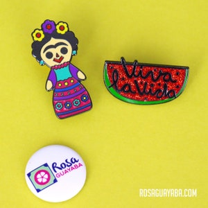 Frida Kahlo Enamel Pin viva La Vida Enamel Pins Label Pin Frida Kahlo ...