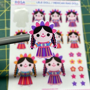 Lele Doll / Mexican Rag Doll Stickers - Lele Doll Planner Stickers ...