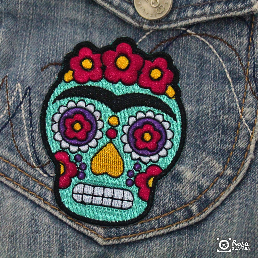 Frida Kahlo Patch Day of the Dead Iron-on Patch Patches | Etsy