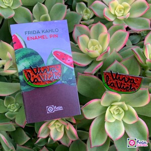 Frida Kahlo Enamel Pin viva La Vida Enamel Pins Label Pin Frida Kahlo ...