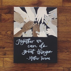 Custom 11x14 Canvas Quote Art Hand-painted Calligraphy - Etsy