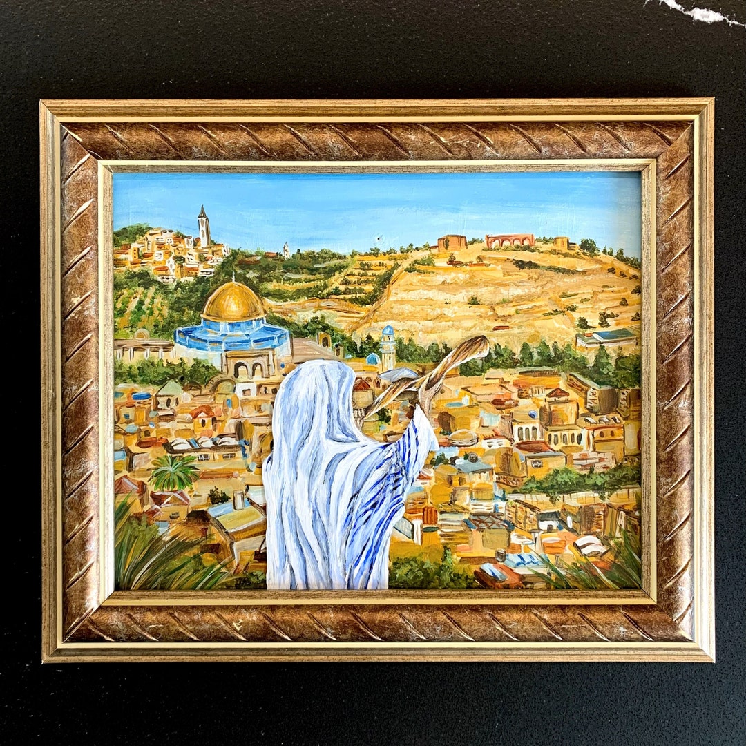 Mount of Olives, Israel Painting of Jerusalem of Gold, Judaica Gifts ...