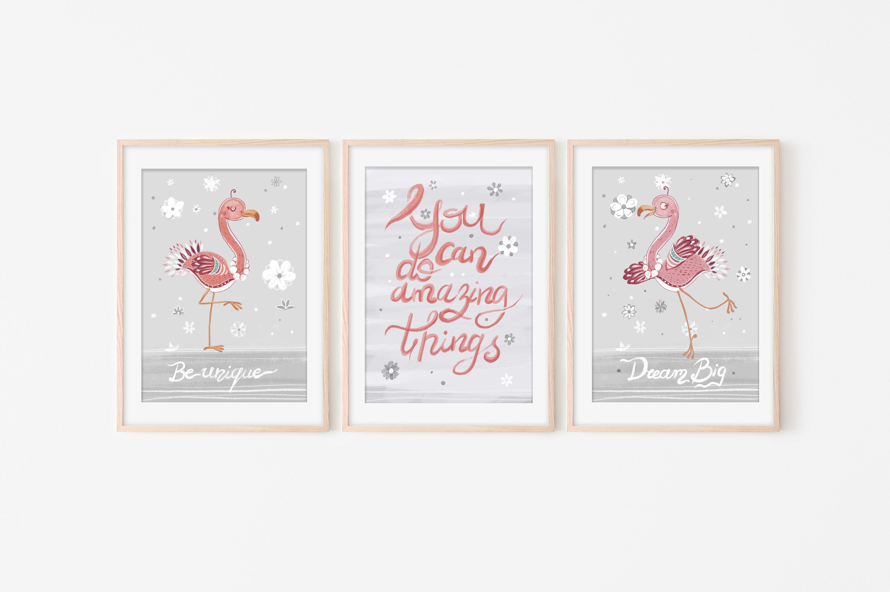 Pink Flamingo Printable, Flamingo Inspiration Quote, Instant Download ...