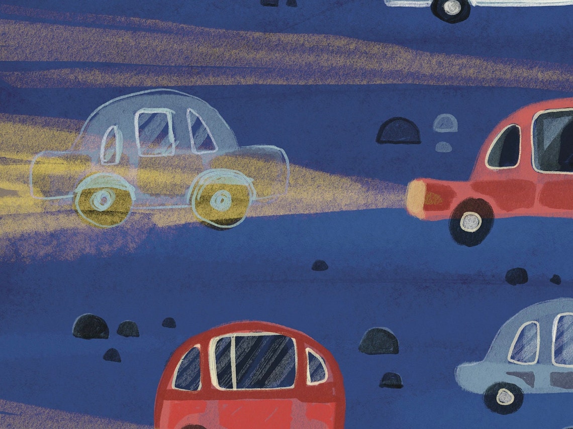 Night Cars Print, Digital File, Printable, Wall Decor, Nursery Art ...