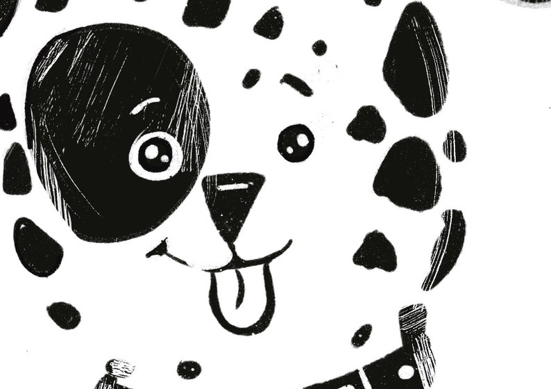 Puppy Print, Dog Printable, Black and White, Instant Download, Baby ...