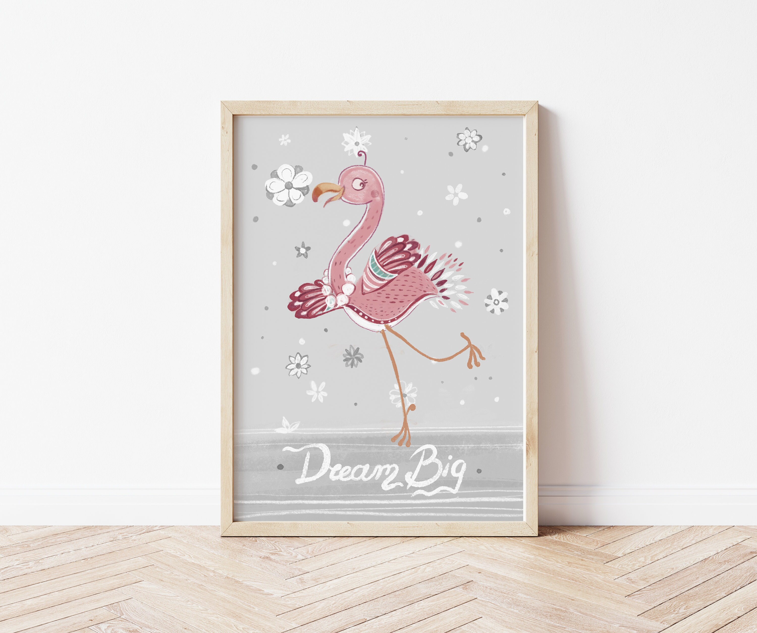 Pink Flamingo Printable, Flamingo Inspiration Quote, Instant Download ...