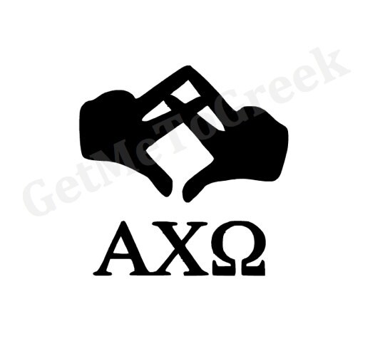 Alpha Chi Omega Hand Sign Decal | Etsy