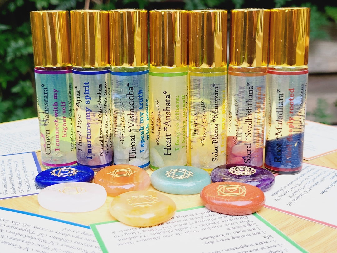 7 CHAKRA OIL SET, 4 Upper Chakra Oil Set, 3 Lower Chakra Oil Set ...
