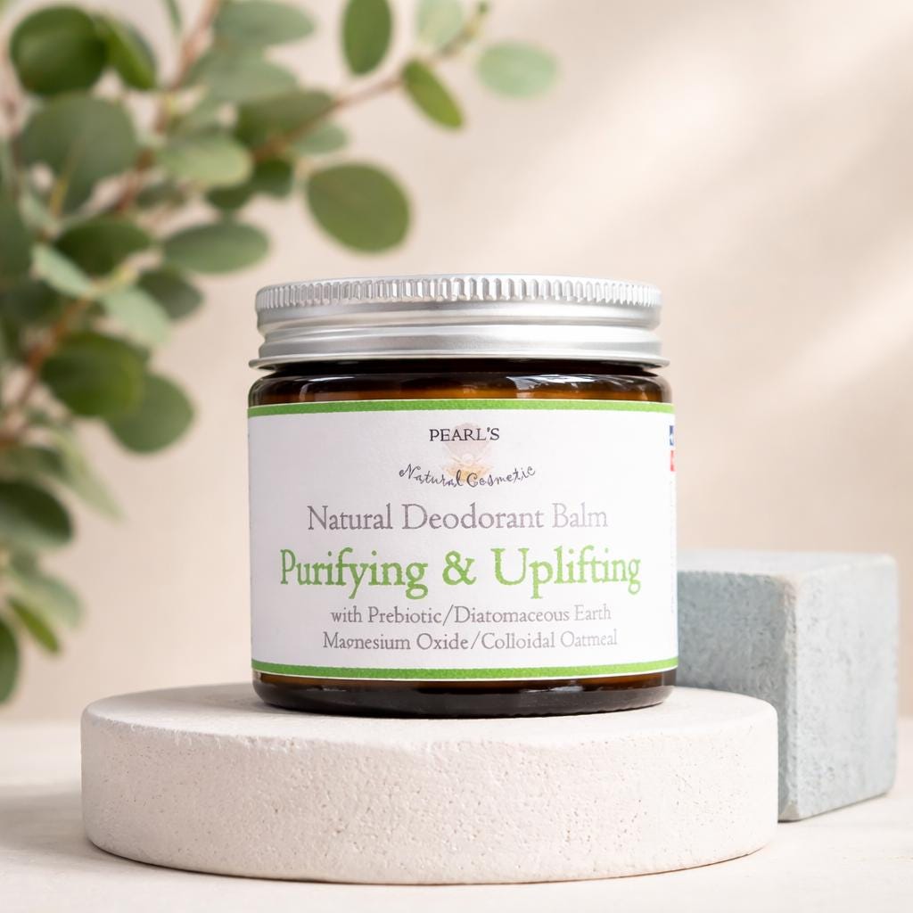 Natural Prebiotic Vegan Deodorant: No Baking Soda, Glass Jar or ...