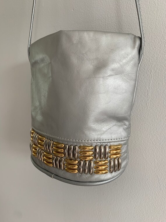 vintage silver leather - Gem