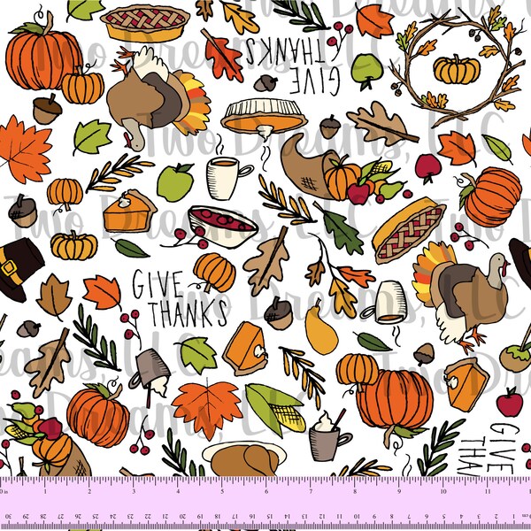 Thanksgiving Fabric - Etsy