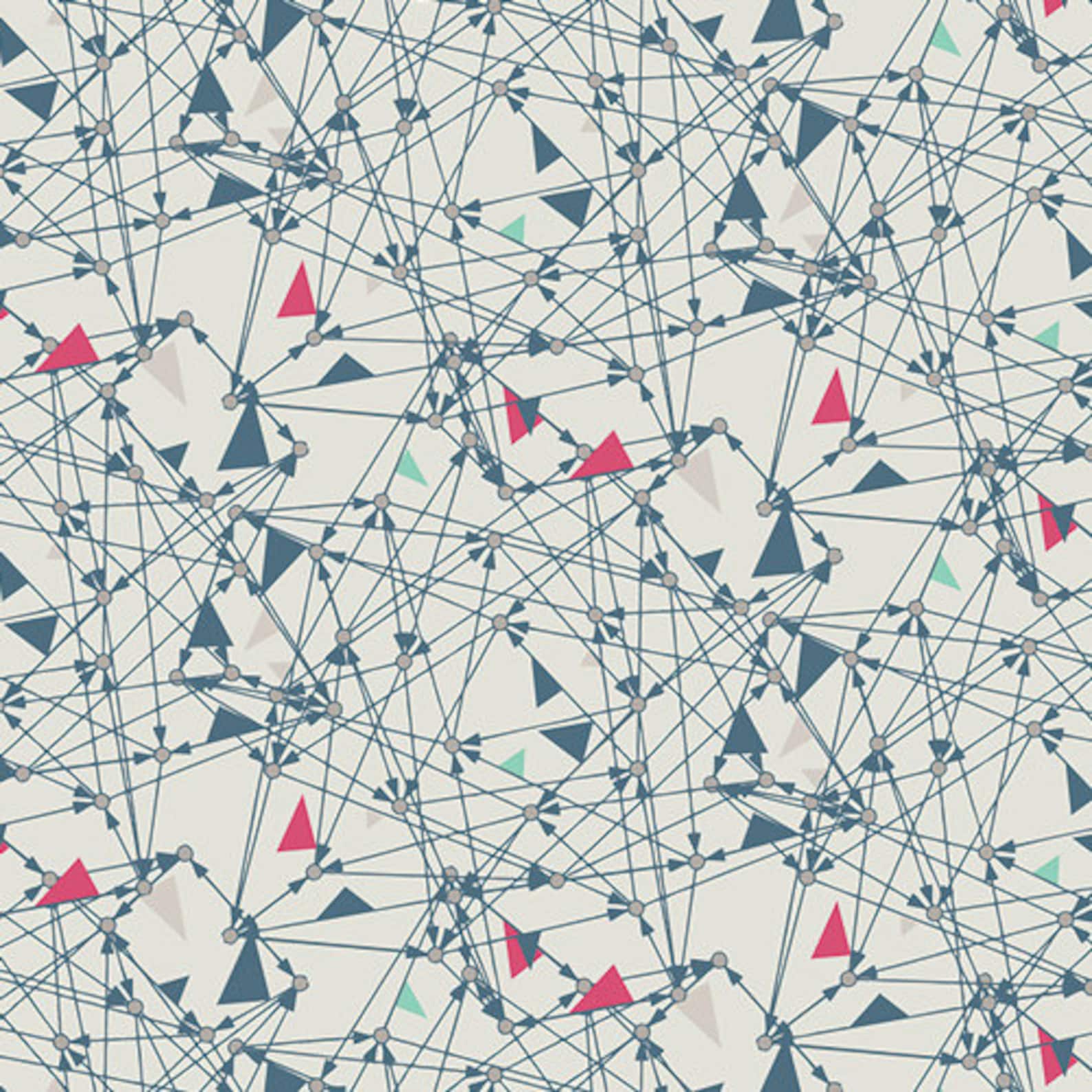 Triangularity Oxford AGF PREMIUM COTTON Blue Mint Triangles - Etsy