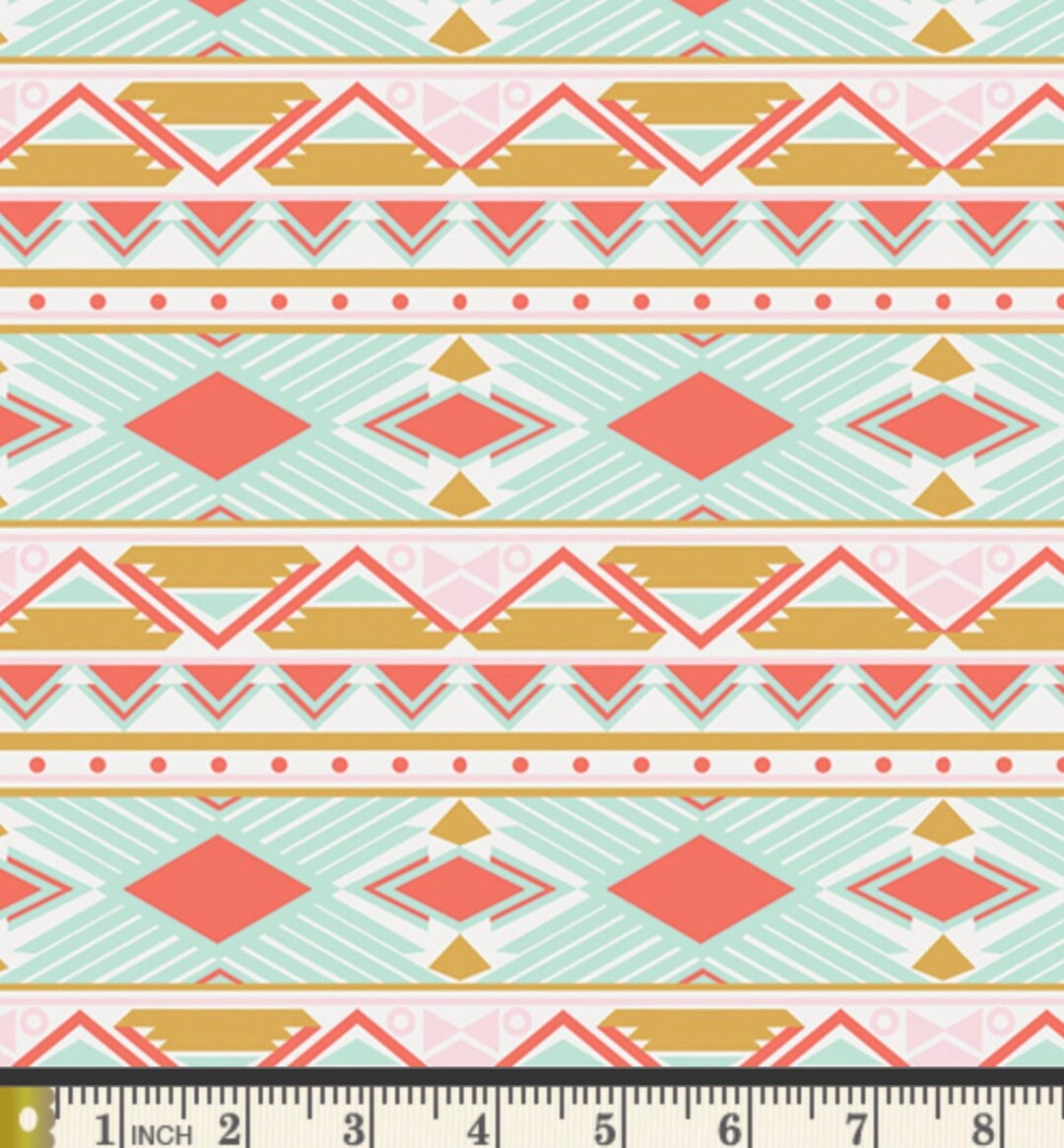 AGF KNIT Tribal Study Aura in Knit Aztec Tribal Fabric Cotton Jersey ...