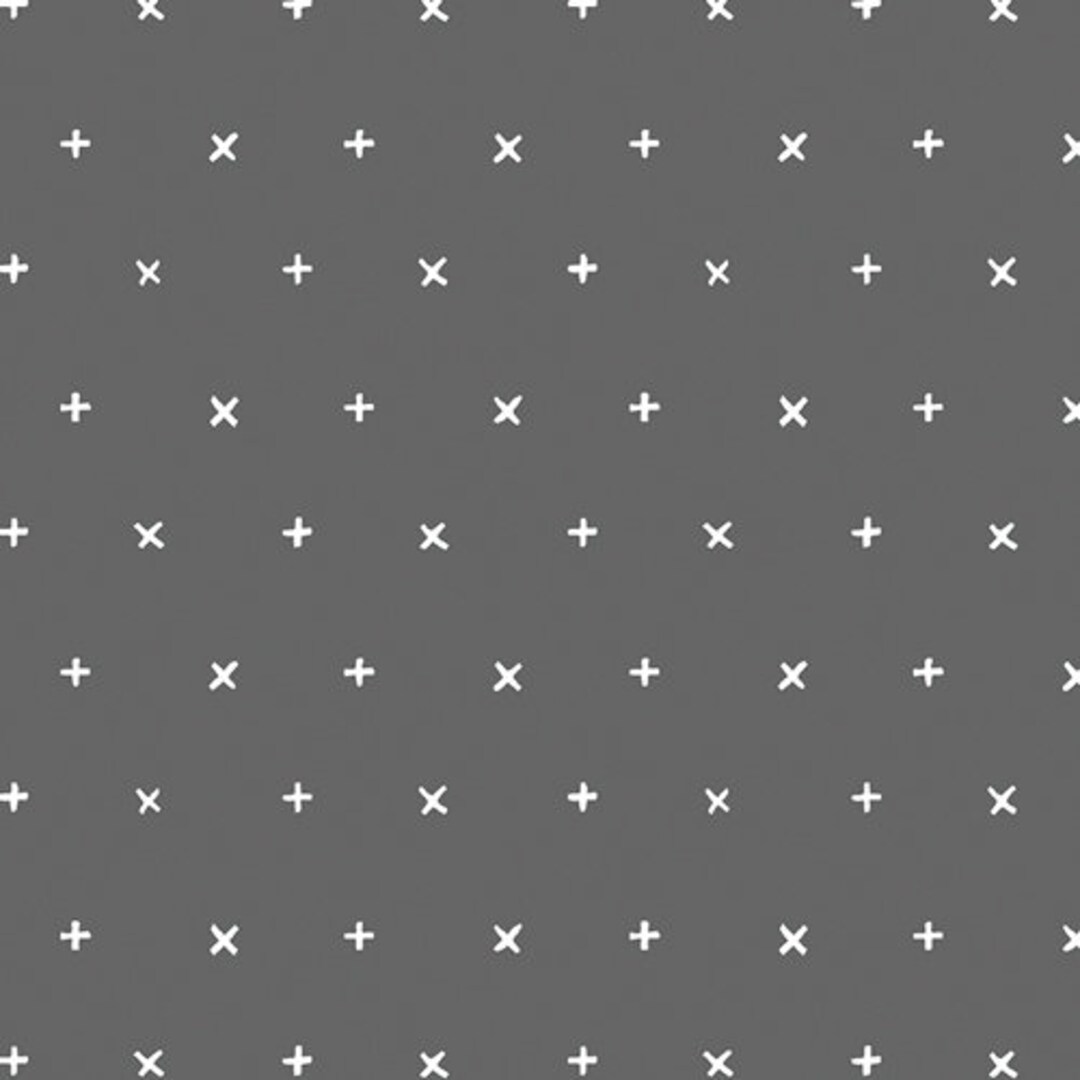 Your Heart Timid AGF PREMIUM COTTON Gray With White Design Art Gallery ...