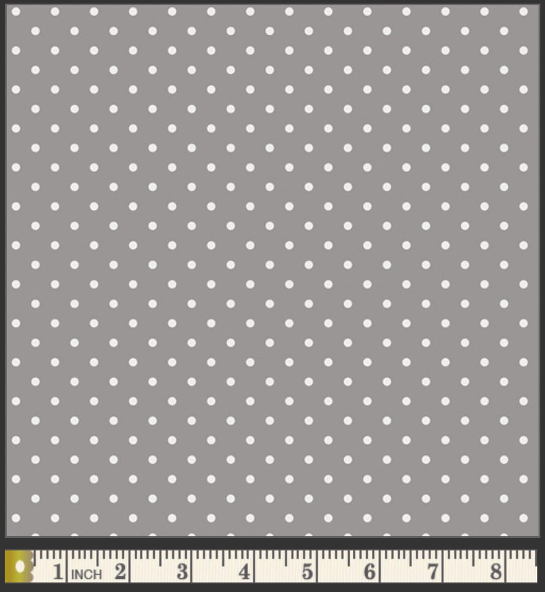 Petits Dots Ash AGF PREMIUM COTTON Ash Grey Gray Polka Dots Art Gallery ...
