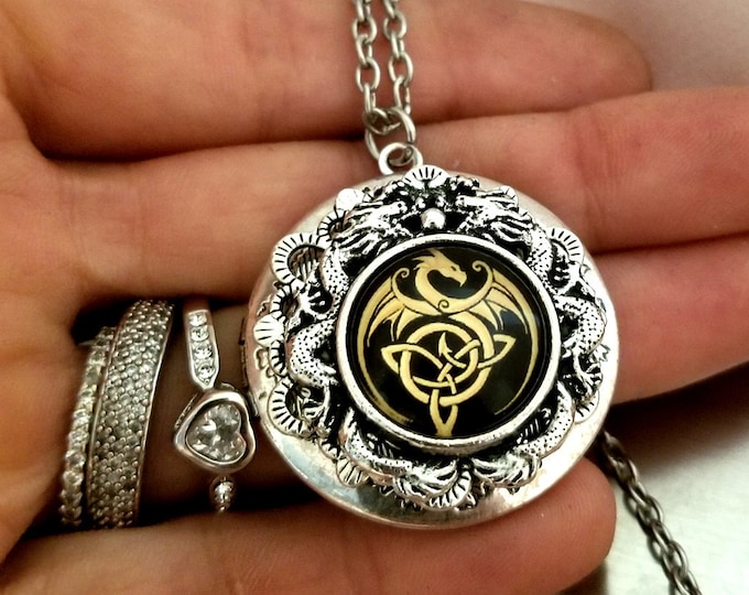 Viking Love Symbol Locket With Photo for Men, Eternal Love Picture ...