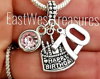 70th Birthday Necklace - Etsy