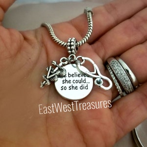 Veterinarian Veterinary Vet Tech Charm Bracelet Necklace Keychain for ...