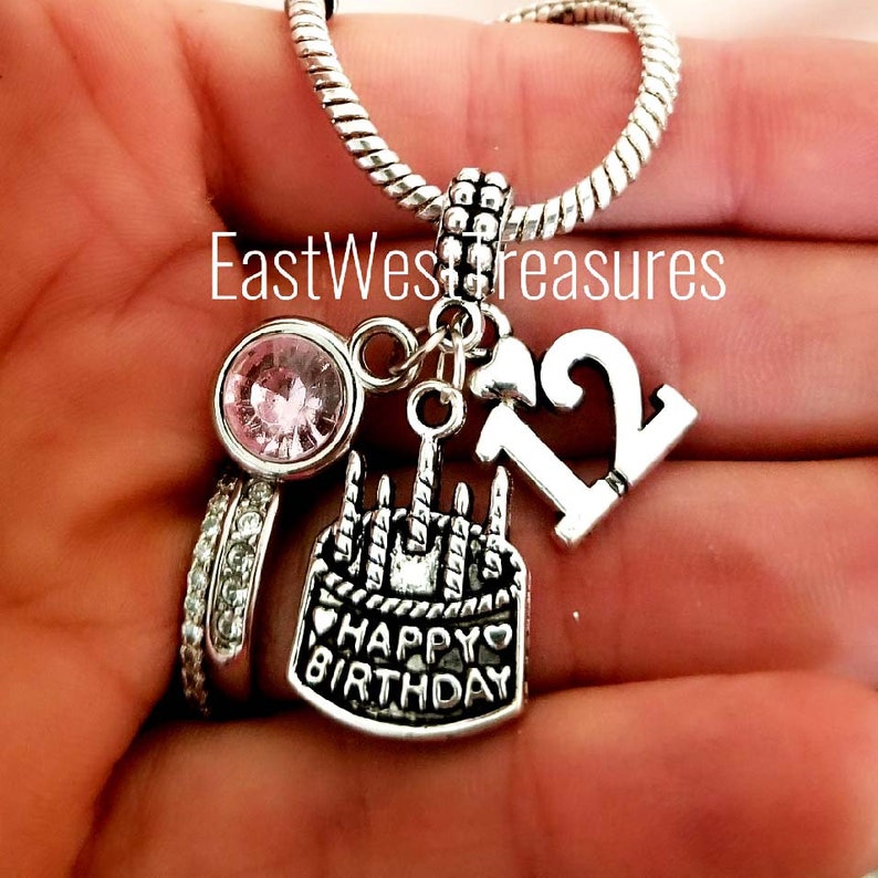 Girls Birthday 10th 11th 12th 13th 14th 15th 19th Birthday Charm ...