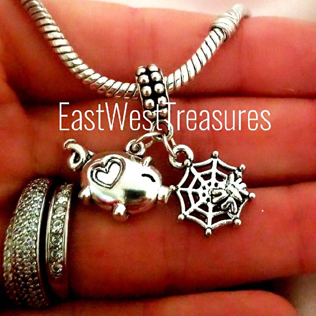 Charlotte's Web Pig Spider Charm Bracelet Necklace Keychain Friendship ...