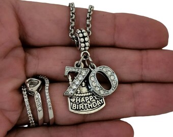 70 Birthday Necklace - Etsy