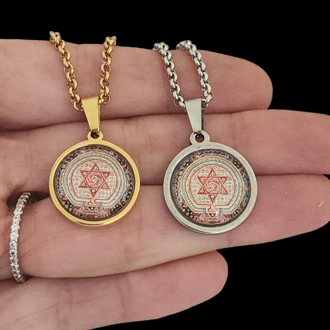 Jewish Protection Star of David Charm Pendant Necklace for Men Women ...
