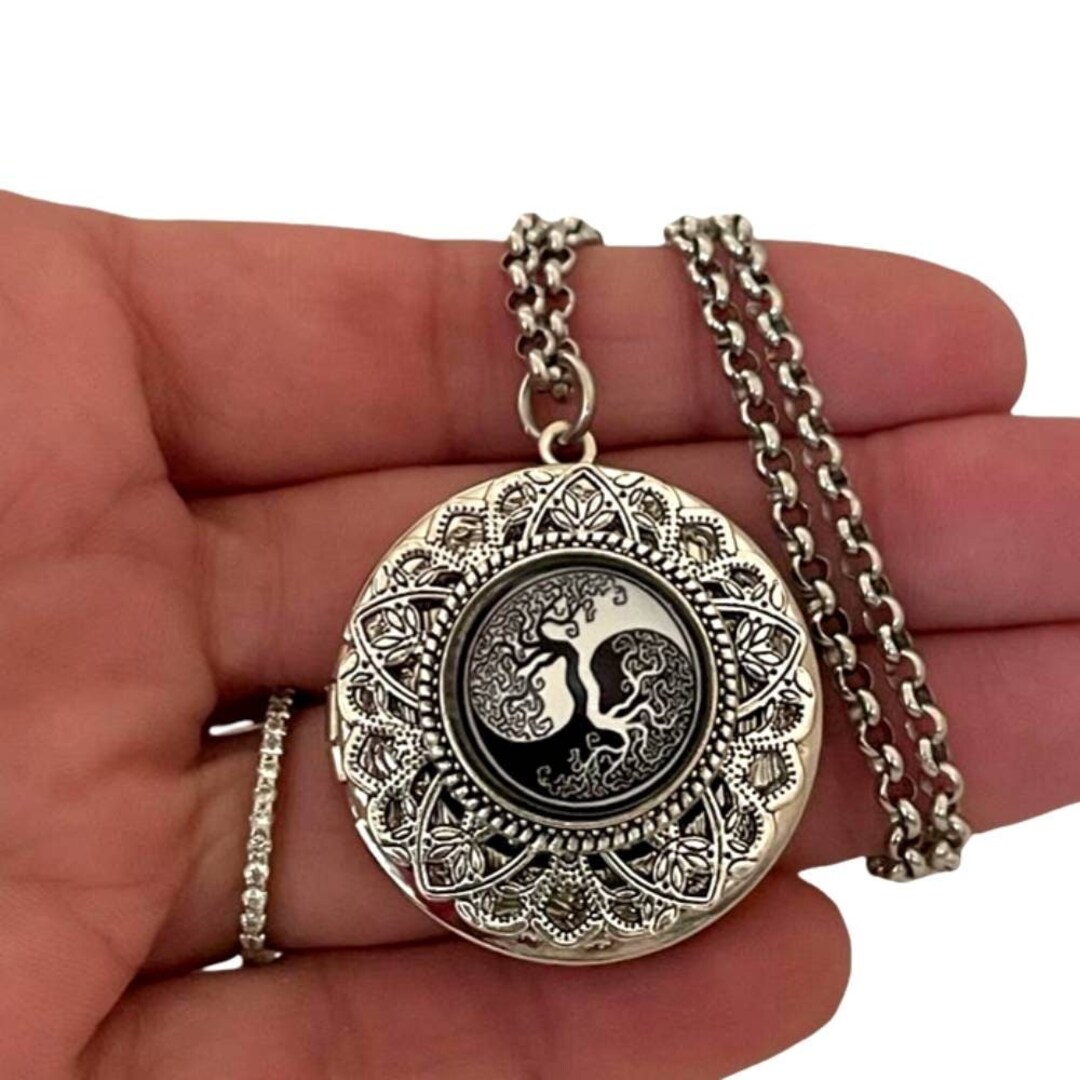 Celtic Tree of Life Locket Pendant Necklace for Men Women, Personalized ...