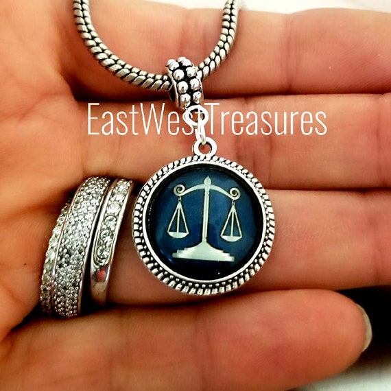 Law Justice Gift for Men Women Scales of Justice Necklace | Etsy