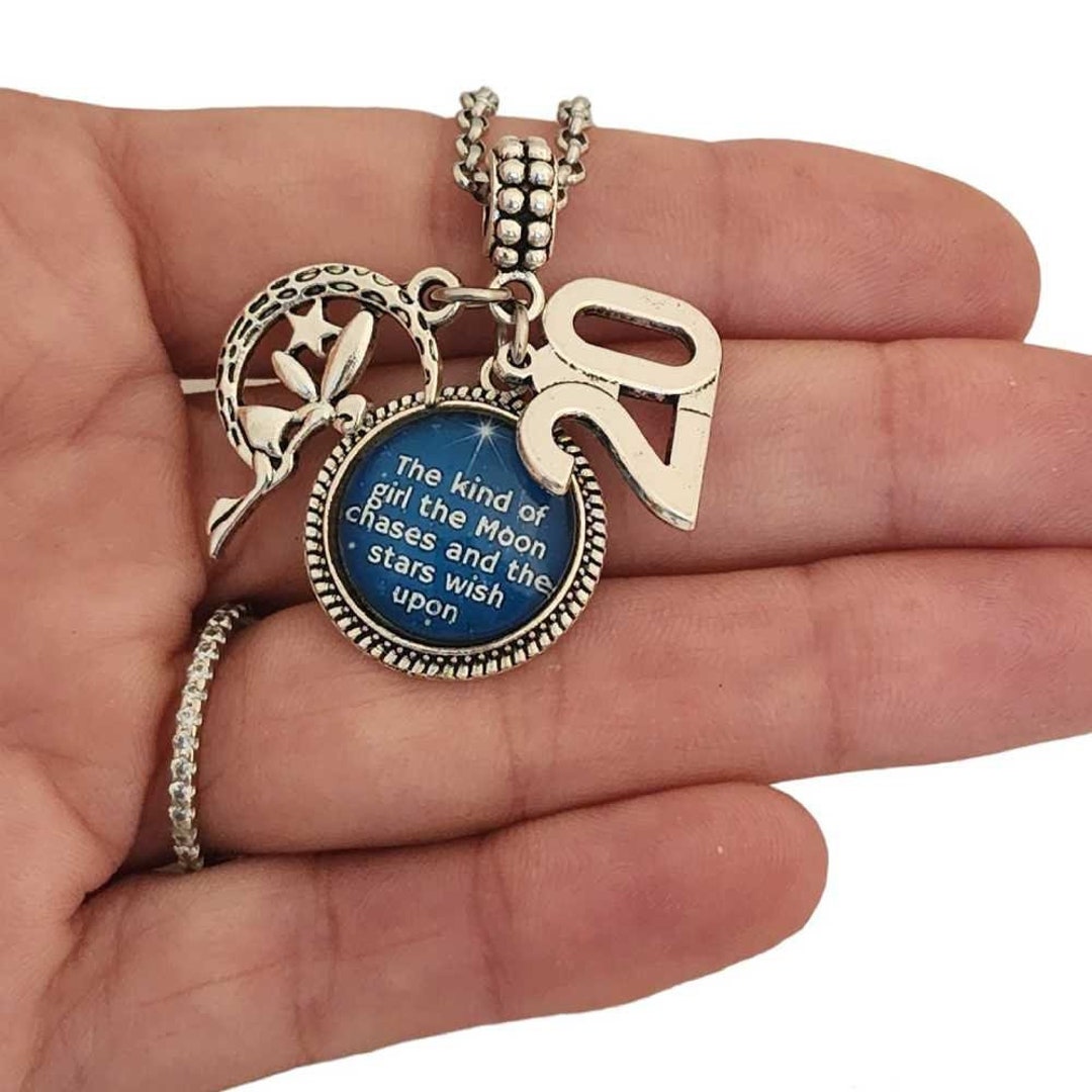 Girls Turning 20 20th Birthday Charm Bracelet Necklace Keychain - Etsy