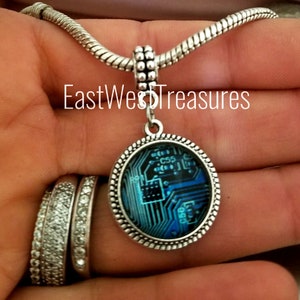 Computer Circuit Board Tech Charm Necklace Keychain - Computer Science ...