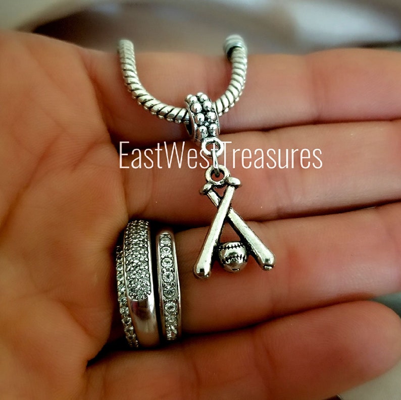 Baseball Softball Bat Ball Charm - for Charm Bracelet+necklace+keychain ...