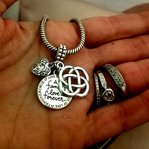 Celtic Family Knot, Family Forever Love, Charm Bracelet Necklace Key ...