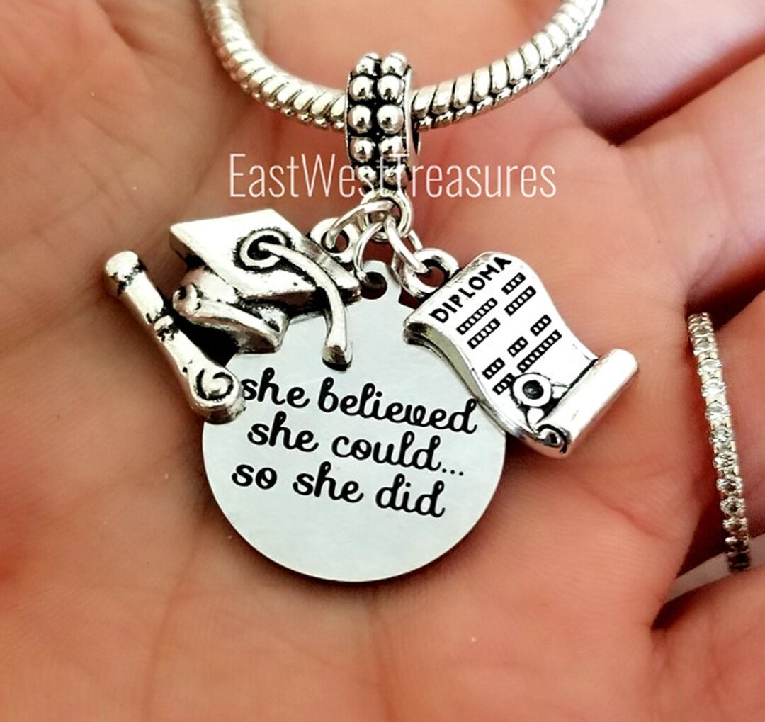Graduation Diploma Hat Charm Bracelet Pendant Necklace Keychain for ...
