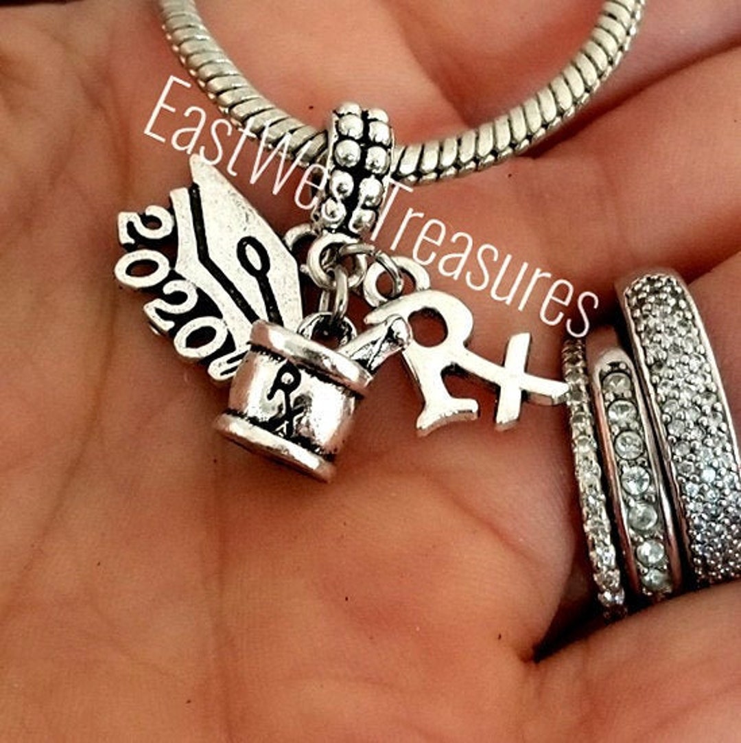 Pharmacy Pharmd Grad School 2024 2025 Graduation Gift Charm Bracelet ...
