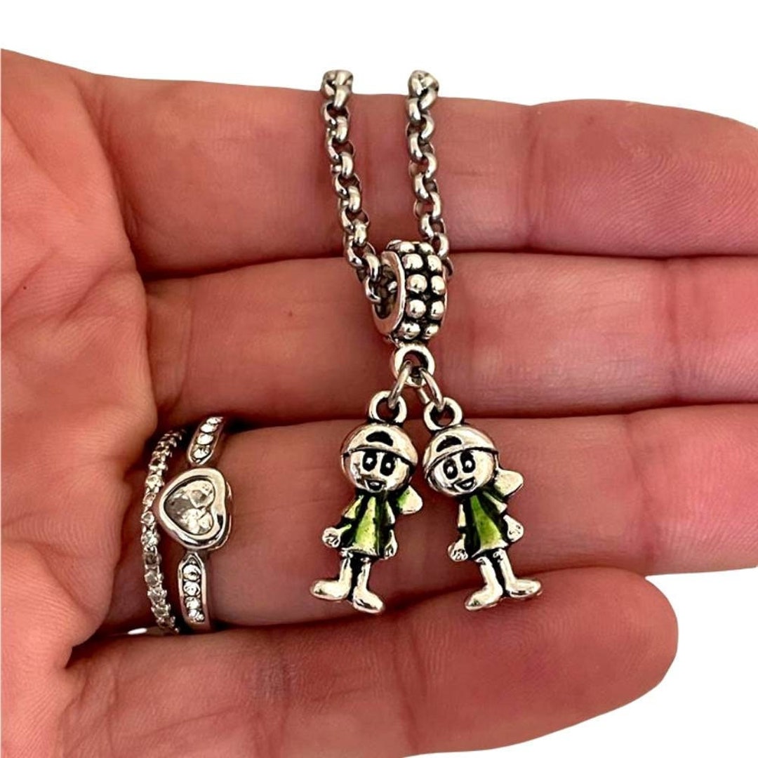 Twin 2 Triplet 3 Boys Charm Bracelet Necklace for Pandora - Etsy