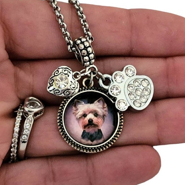 Yorkie Dog Necklace - Etsy