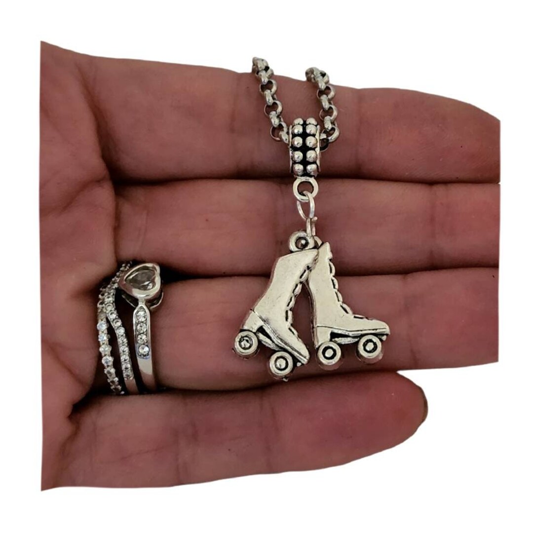 Roller Skates Charm Bracelet, Necklace, Keychain, Jewelry Gift for ...