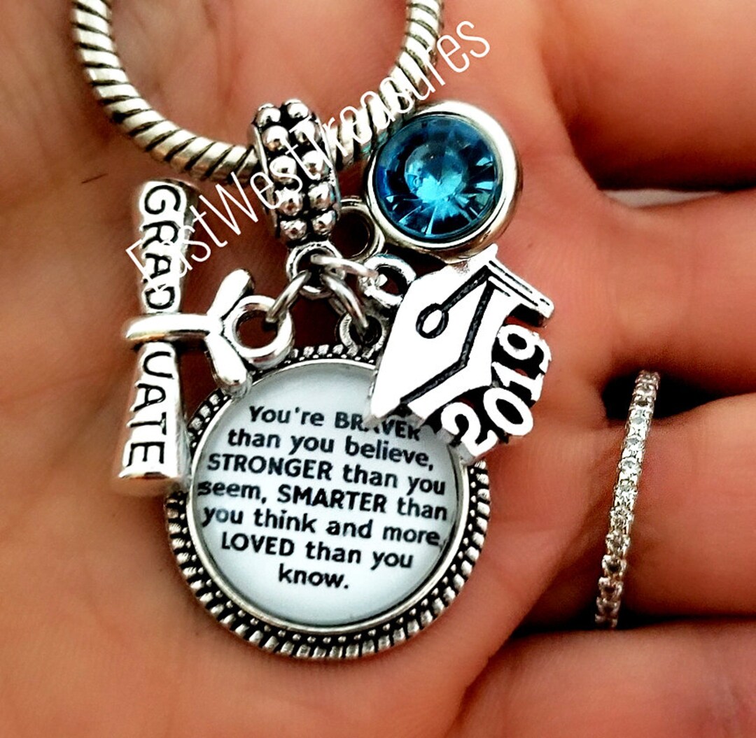 Custom 2026 Graduation Gift Hat Diploma Charm Bracelet Necklace Purse ...