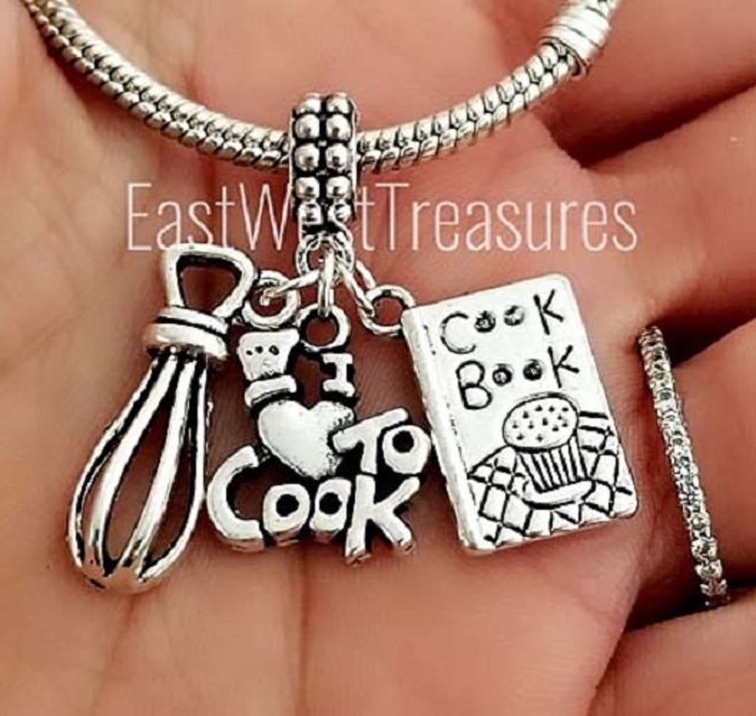 Chef Cook Baker Culinary Gifts, Charm Bracelet Necklace Keychain ...
