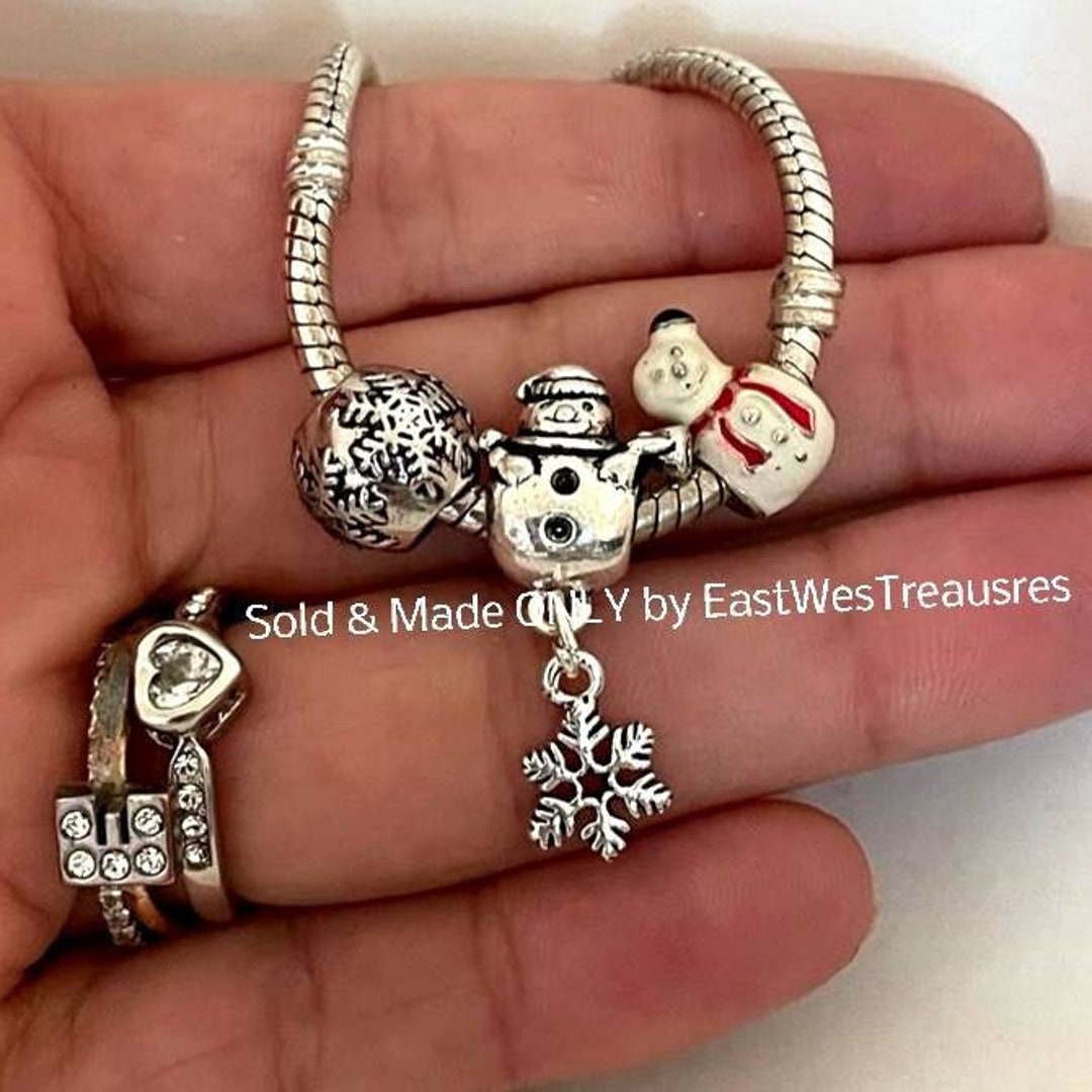 Snowman Charm Snowflake Charm Christmas 2021 Charm Beads - Etsy UK