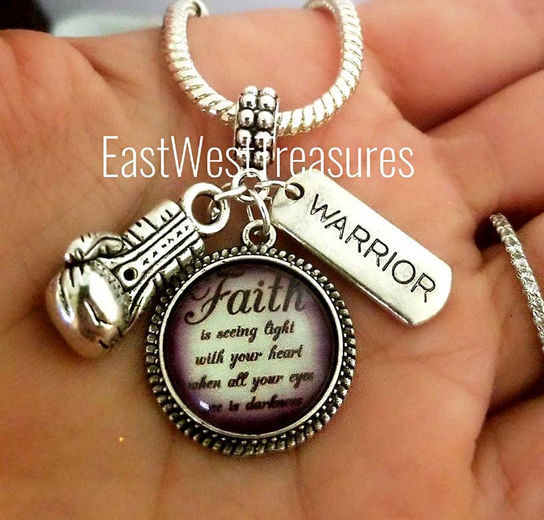 Warrior Fighter Faith Hope Charm Bracelet Necklace Keychain ...