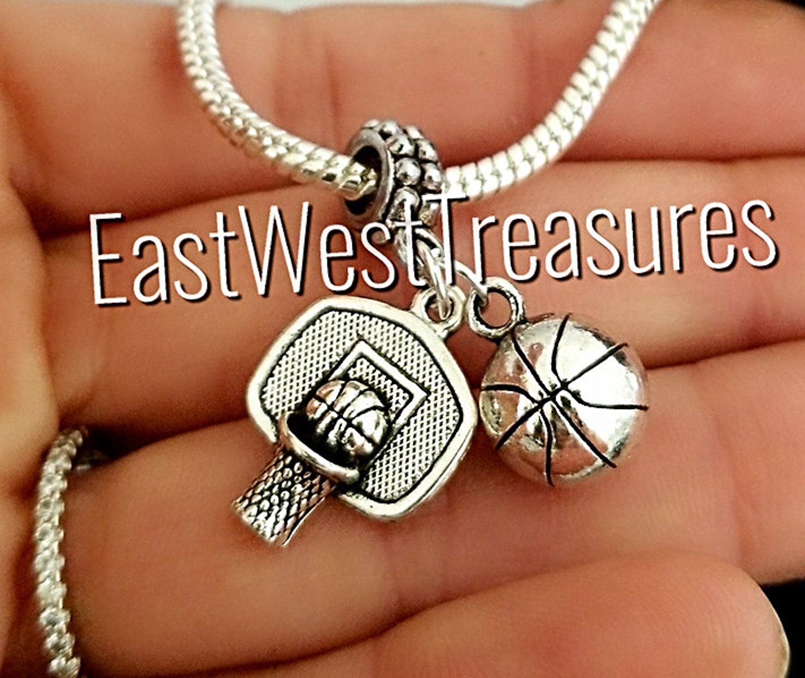 Basketball Hoop Charm Charm for Pandora Bracelet Necklace | Etsy