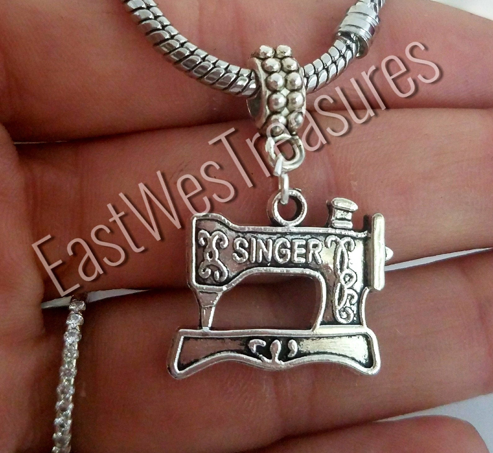 Sewing Machine Charm/ Needle Thread Charm-pendant for European - Etsy