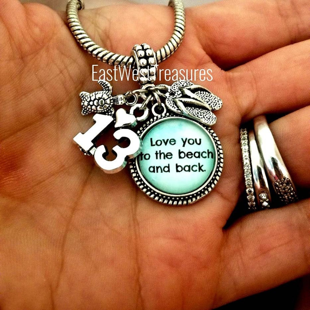 Gift for 13 Year Old Teenage Girl 13th Birthday Charm Bracelet Necklace ...
