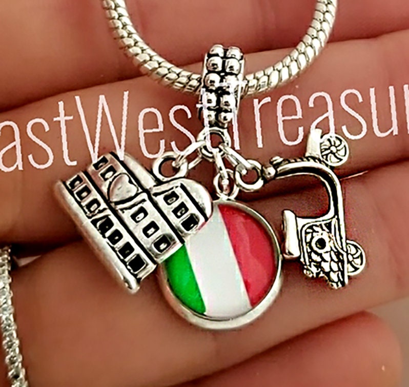 Italy Charms-rome Italy Italian Flag Travel Landmarks Roman - Etsy