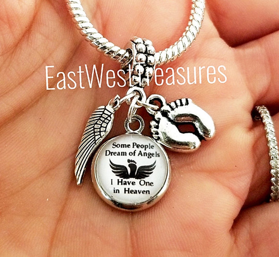 Baby Loss Memorial Miscarriage Angel Baby Passing Charm Bracelet ...
