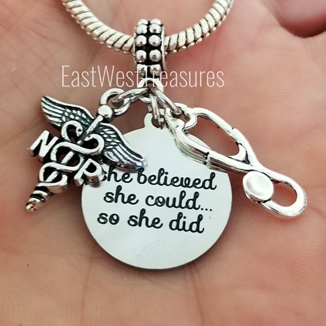 NP Nurse Practitioner NP Graduation Charm Bracelet Necklace Keychain ...