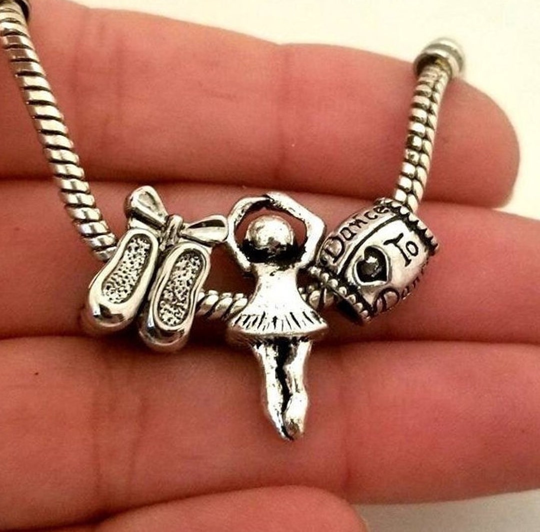Love to Dance Charms, Ballet Shoes Ballerina Slippers Charm Bead for ...