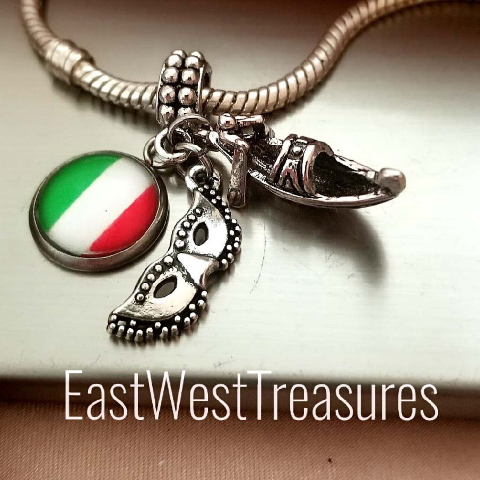 Travel Italian Venice Italy Venetian Mask Gondola Charm | Etsy