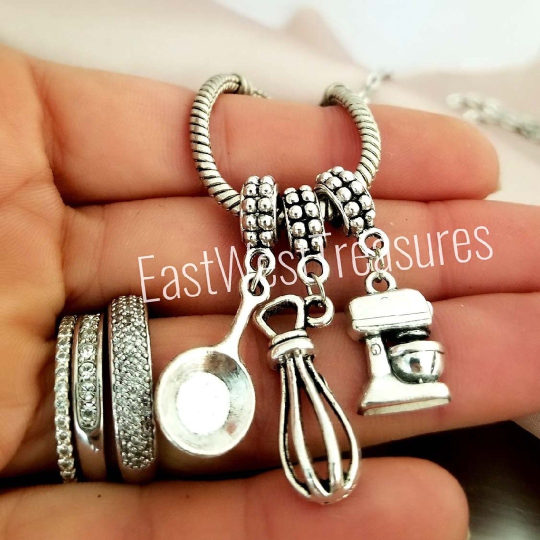 Pots Pans Culinary Cooking Chef Cook Stand Kitchen Mixer Charm Bracelet ...